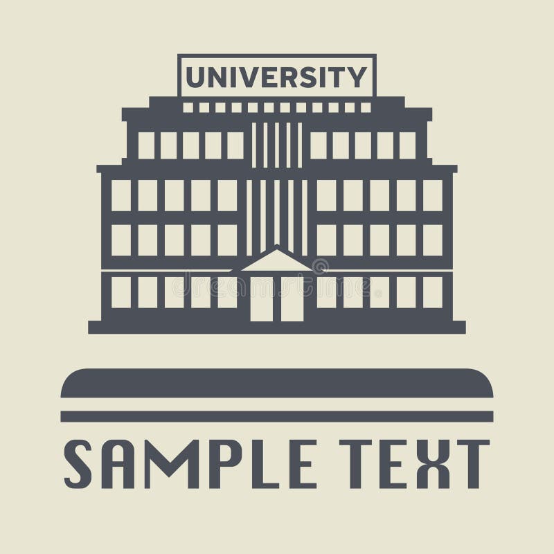 Icono O Señal De Edificio Universitario Ilustración del Vector ...