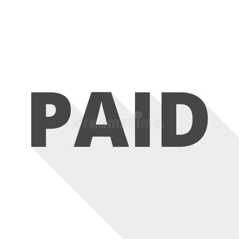 Icono pagado ilustración del vector. Ilustración de medio - 119620986