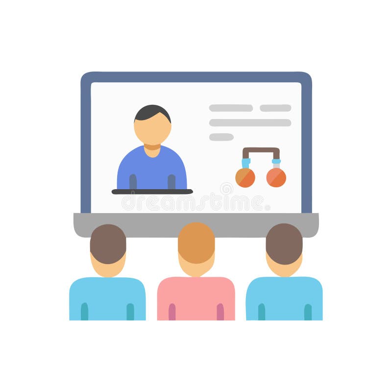 Icono Para Aulas Virtuales Educativas Ilustración del Vector ...