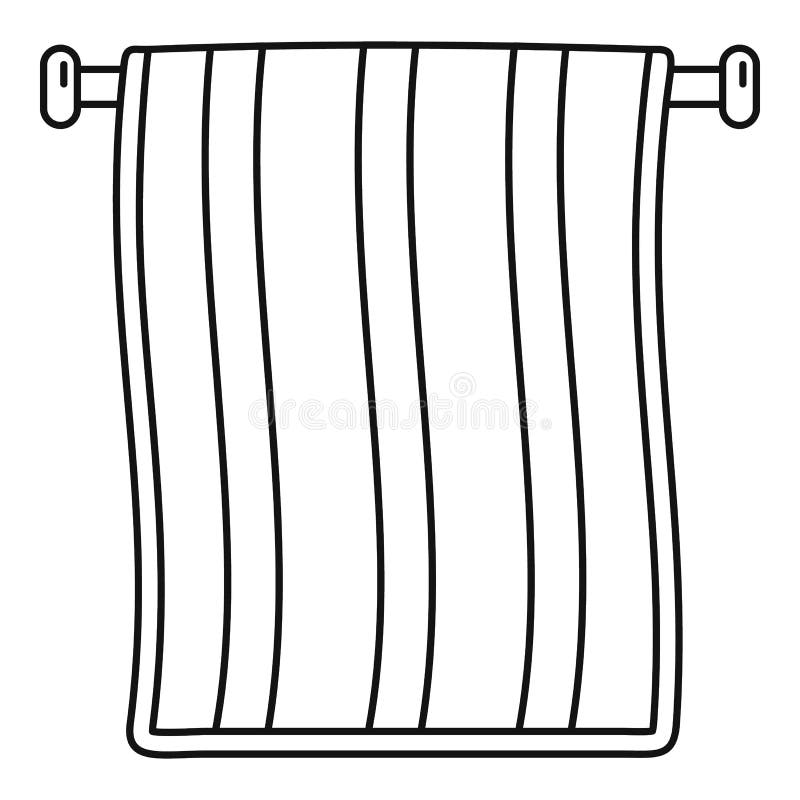 Icono Pelado De La Toalla, Estilo Del Esquema Ilustración del Vector ... Icono Pelado De La Toalla, Estilo Del Esquema Ilustración del Vector ...