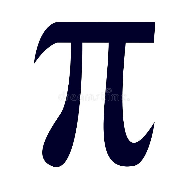 Icono pi de letra griega stock de ilustración. Ilustración de vector ...