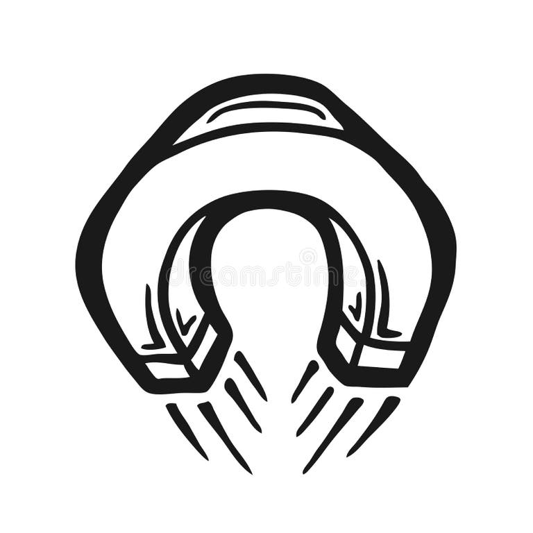 Icono pintado del imán stock de ilustración. Ilustración de insignia - 107106972