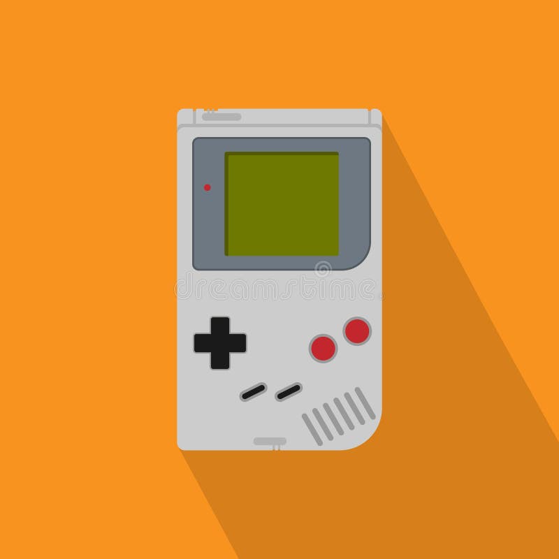 Icono Plano De Consola De Juegos De Mano Retro Ilustración del Vector ...
