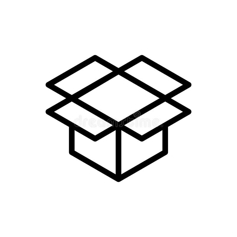 Icono De Ilustración De Vector De Caja Ilustración del Vector ...