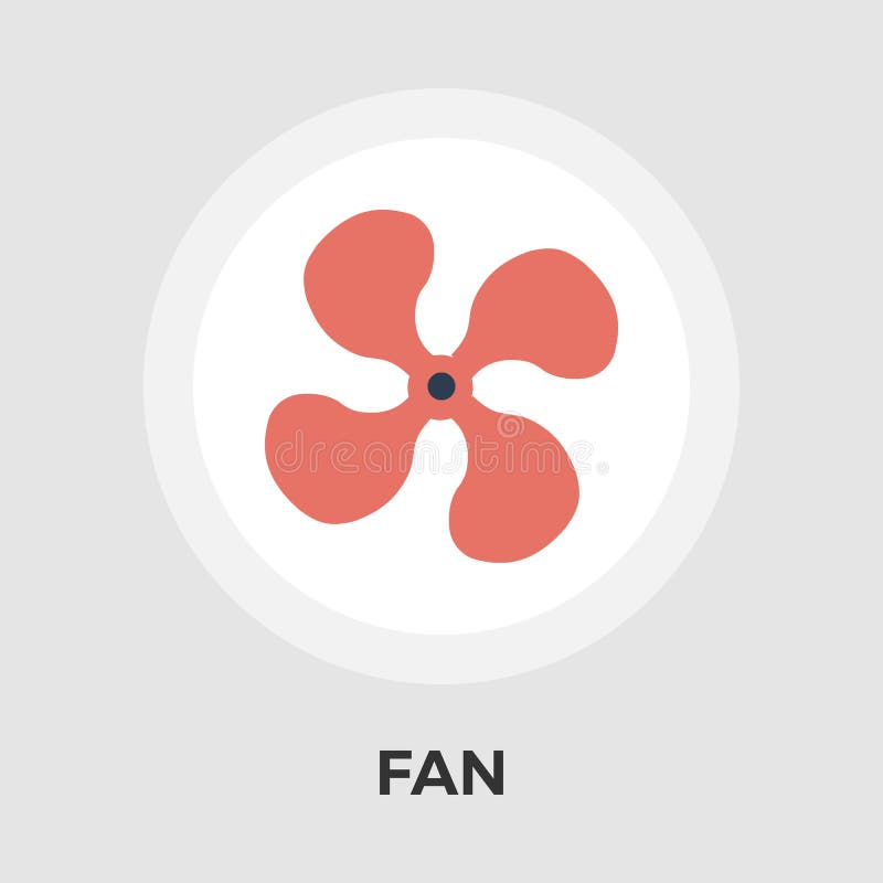Icono plano de la fan ilustración del vector. Ilustración de aire ...