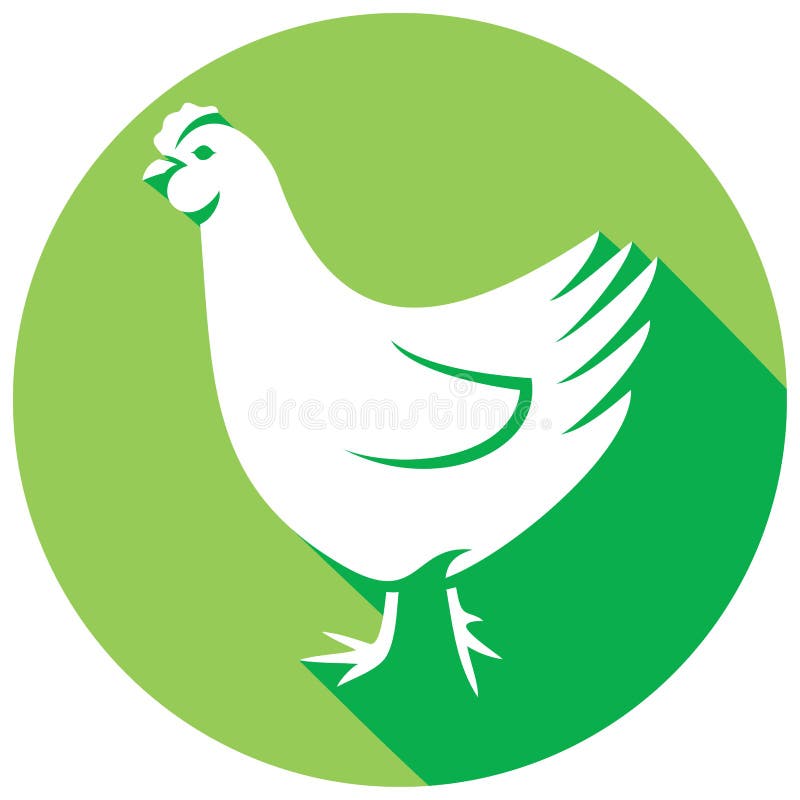Icono plano de pollo ilustración del vector. Ilustración de cocina ...