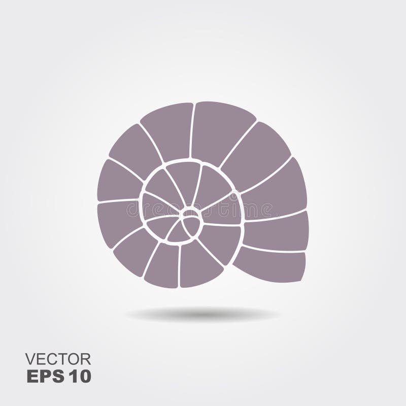 Icono plano de Shell ilustración del vector. Ilustración de caracol ...