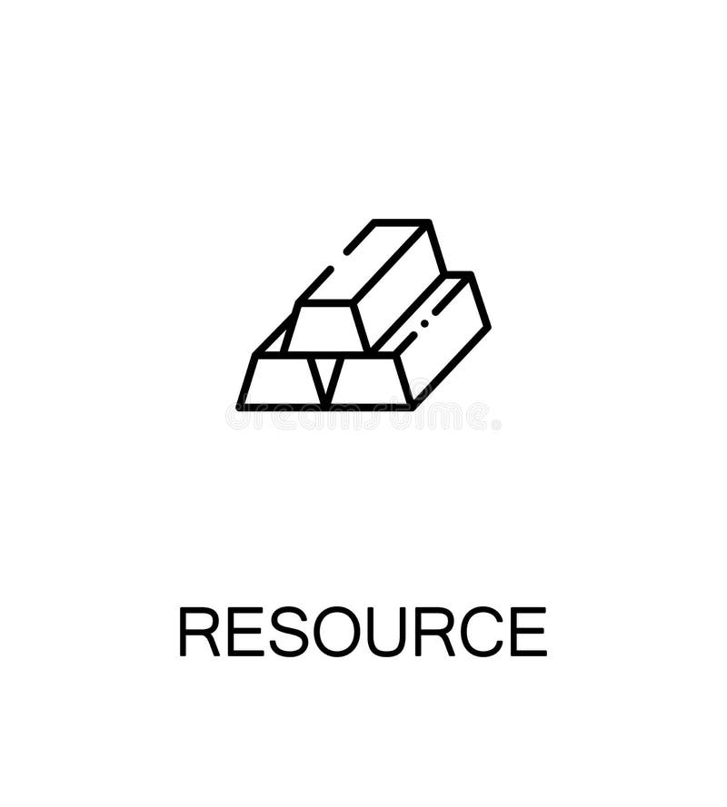 Icono plano del recurso ilustración del vector. Ilustración de objeto ...