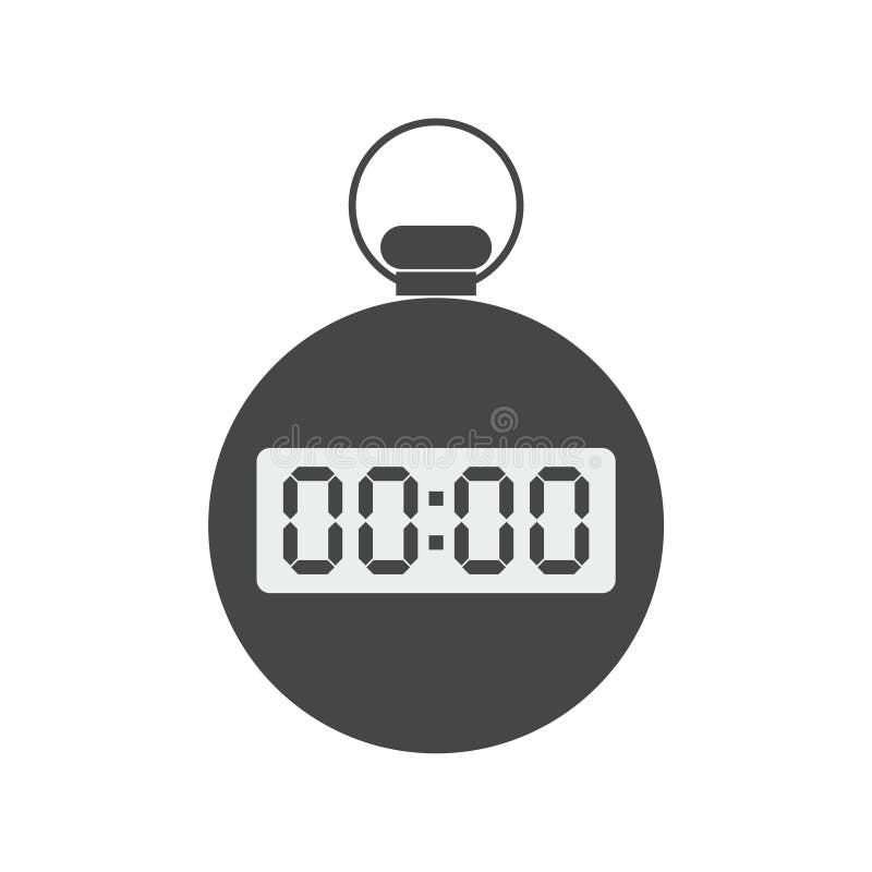 Icono Plano Del Vector Del Cronómetro, Logotipo Simple Del Vector Ilustración del Vector ...