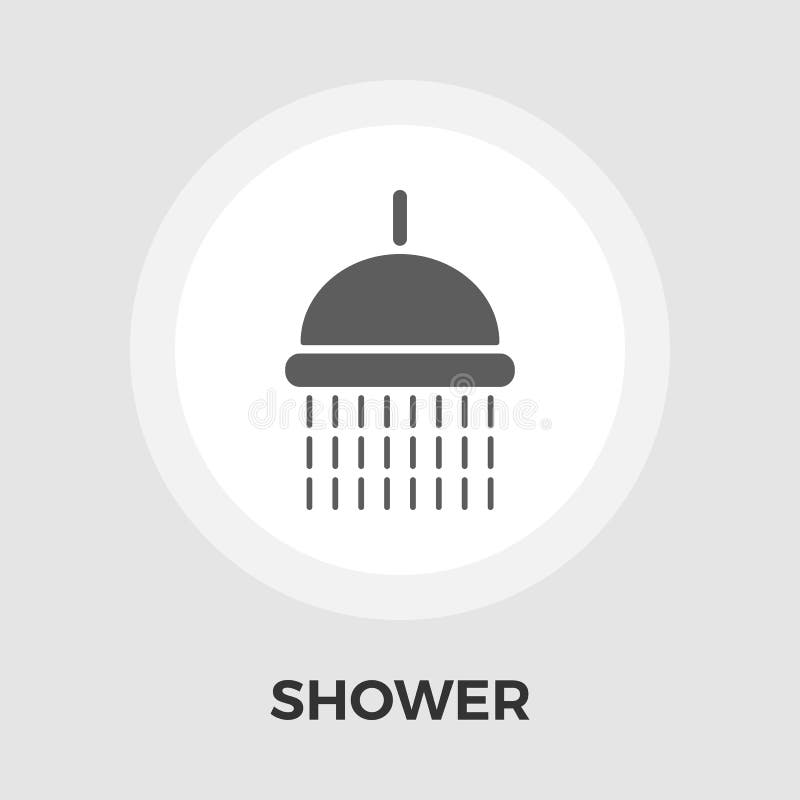 Icono Plano Del Vector De La Ducha Ilustración del Vector - Ilustración ...