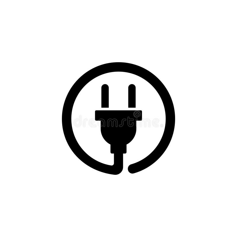 Icono Plano Del Vector Del Enchufe Eléctrico Ilustración del Vector ...