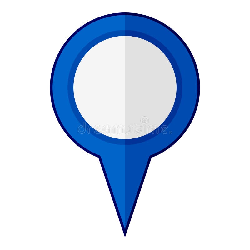 Icono Plano En Blanco Azul De GPS Aislado En Blanco Ilustración del ...