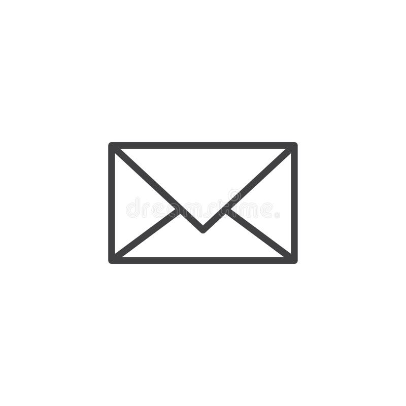 Icono Postal Del Esquema Del Sobre Ilustración del Vector - Ilustración ...