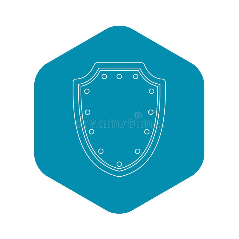 Icono Protector Del Escudo Del Ejército, Estilo Del Esquema Ilustración ...