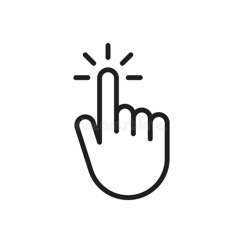 Icono Que Hace Clic De La Mano Ilustración del Vector - Ilustración de ...