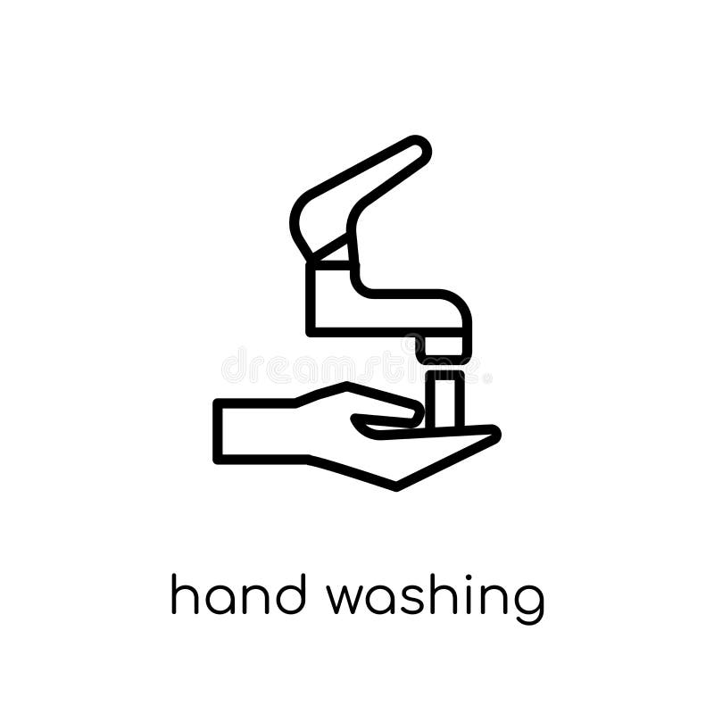 Icono Que Se Lava De La Mano Ilustración del Vector - Ilustración de ...