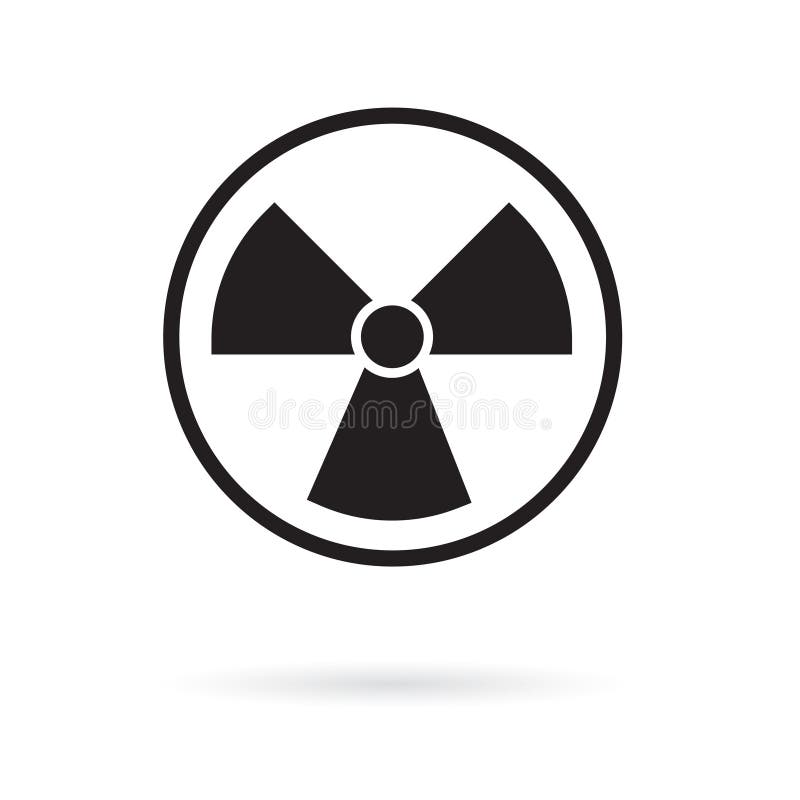 Radioactivo Negro En El Icono De La Mano Aislado Sobre Fondo Blanco ...