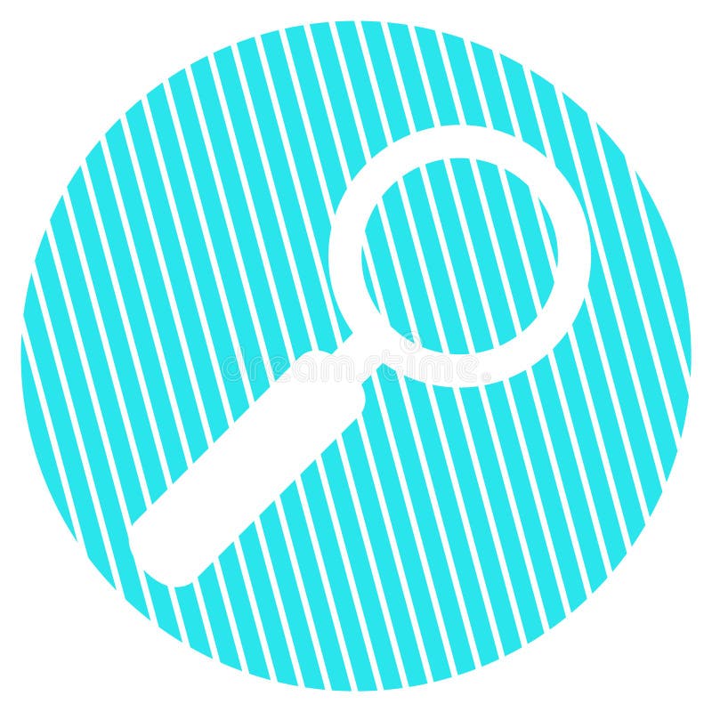 Icono Rayado Azul De La Lupa Stock de ilustración - Ilustración de ...