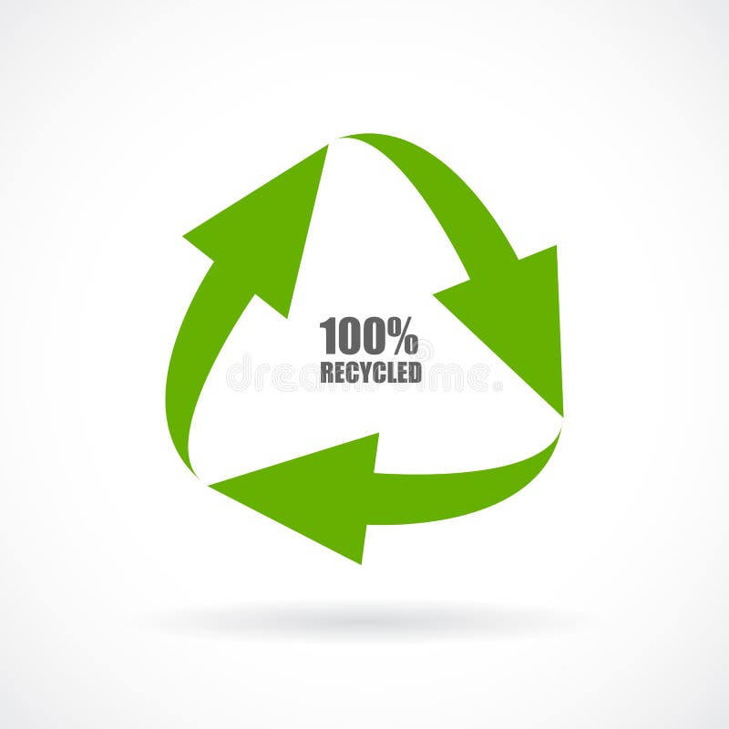 Icono reciclado del vector ilustración del vector. Ilustración de vida ...