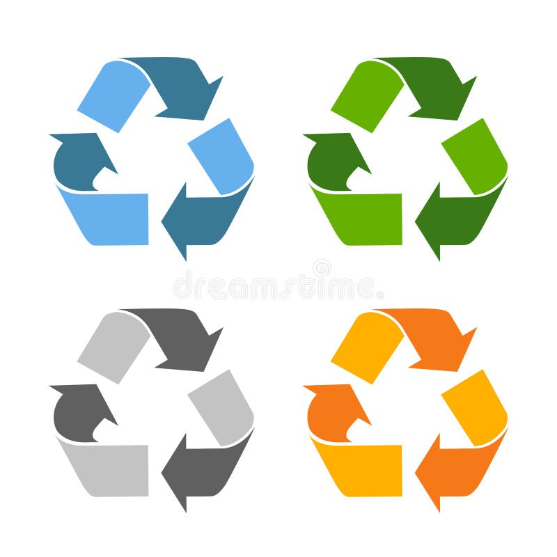 Icono Reciclado Del Vector Del Eco Ilustración del Vector - Ilustración ...