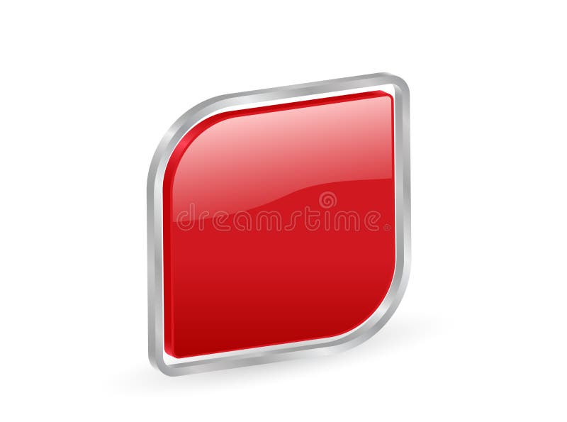 Icono rojo 3d con contorno ilustración del vector. Ilustración de ...