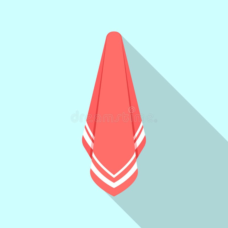Icono Rojo De La Toalla, Estilo Plano Ilustración del Vector ... Icono Rojo De La Toalla, Estilo Plano Ilustración del Vector ...