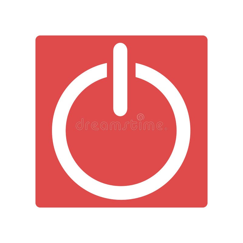 Icono Rojo Del Poder Simple Stock de ilustración - Ilustración de ...