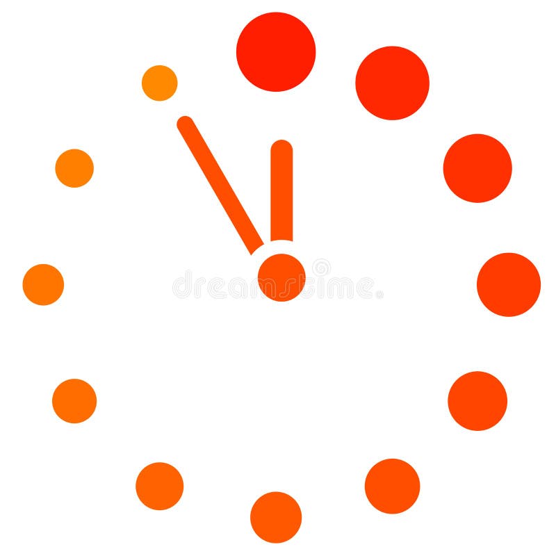 Icono rojo del reloj ilustración del vector. Ilustración de puntero ...