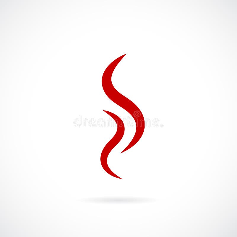 Icono Rojo Del Vapor Del Humo Ilustración del Vector - Ilustración de ...