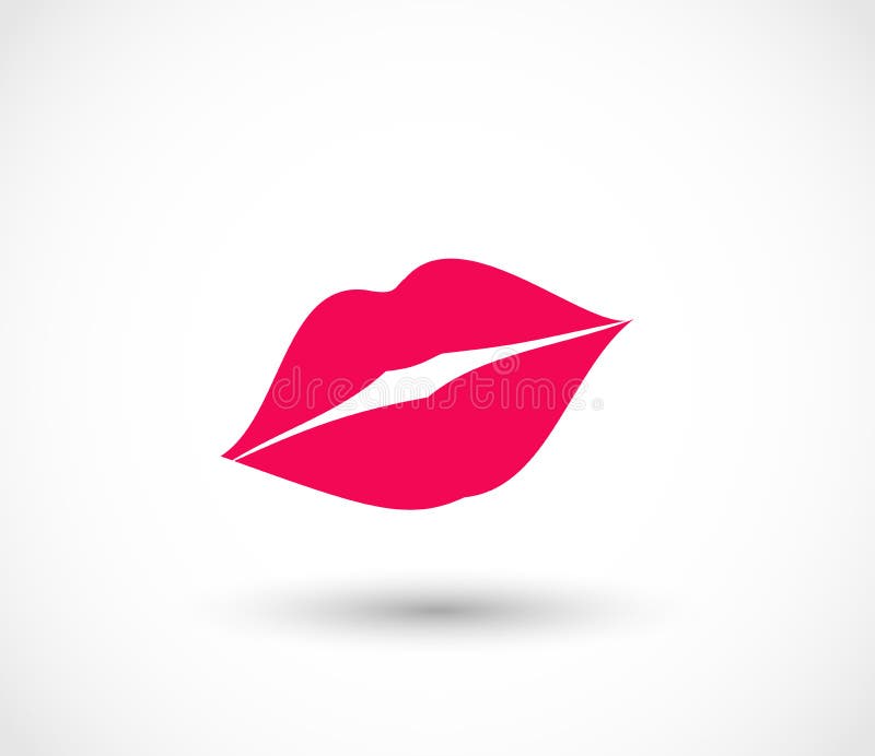 Icono Rojo Hermoso De Los Labios Stock de ilustración - Ilustración de ...