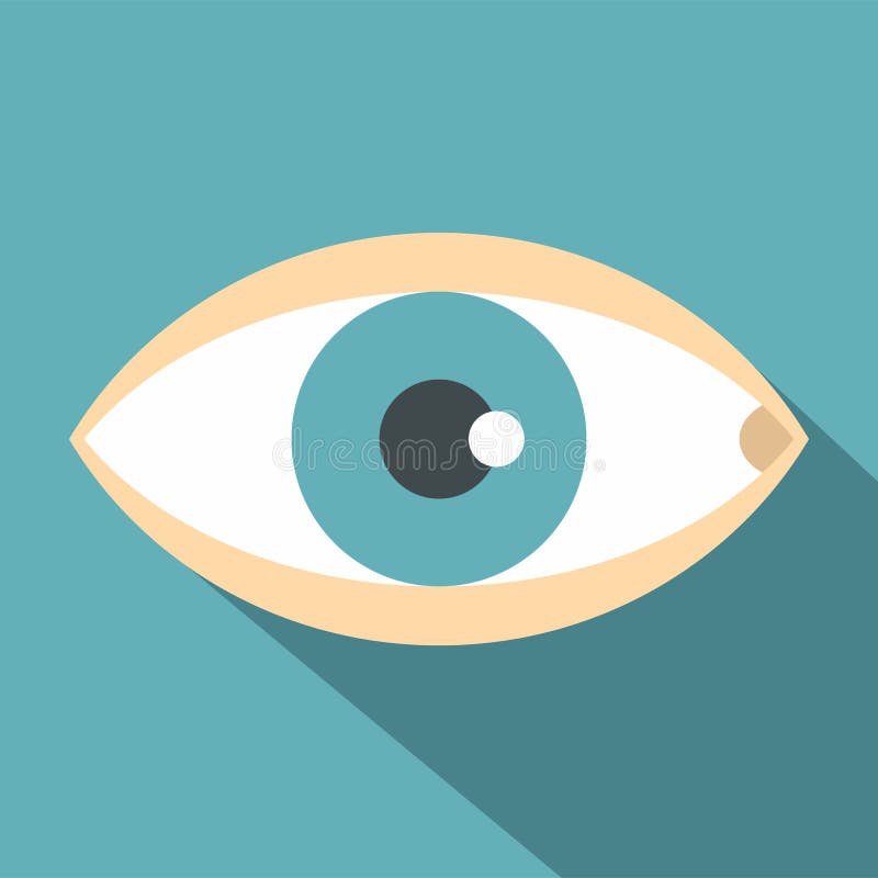 Icono Sano Del Ojo Estilo Plano Ilustración Del Vector Ilustración