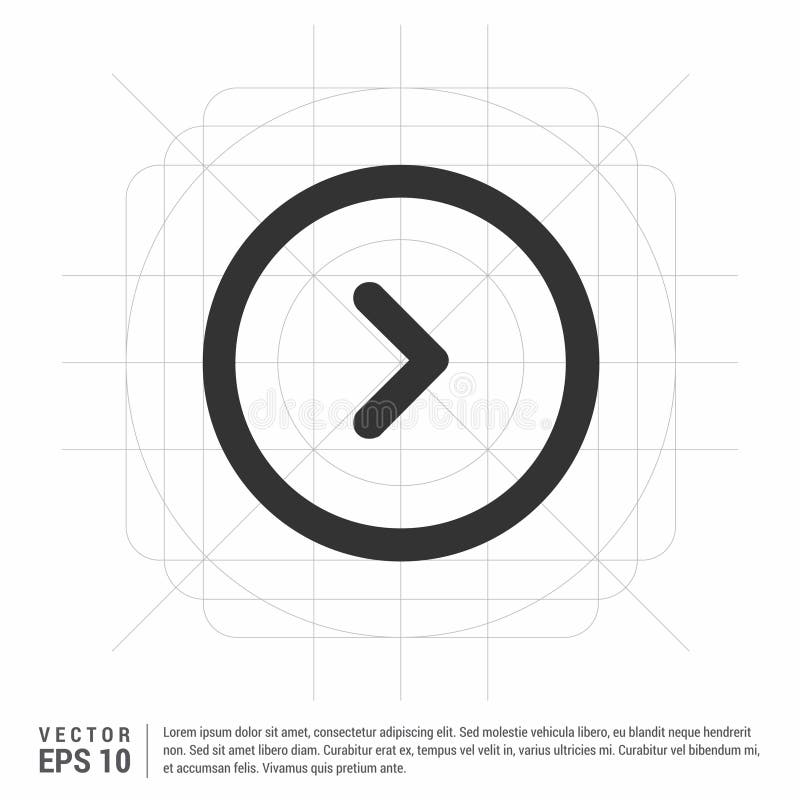 Icono siguiente ilustración del vector. Ilustración de jugador - 132429599