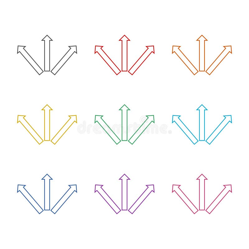 Flechas triples stock de ilustración. Ilustración de conceptos - 16230887