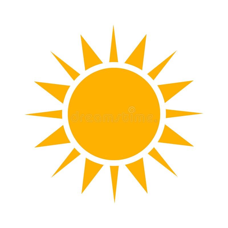 Icono simple del sol ilustración del vector. Ilustración de brillo ...