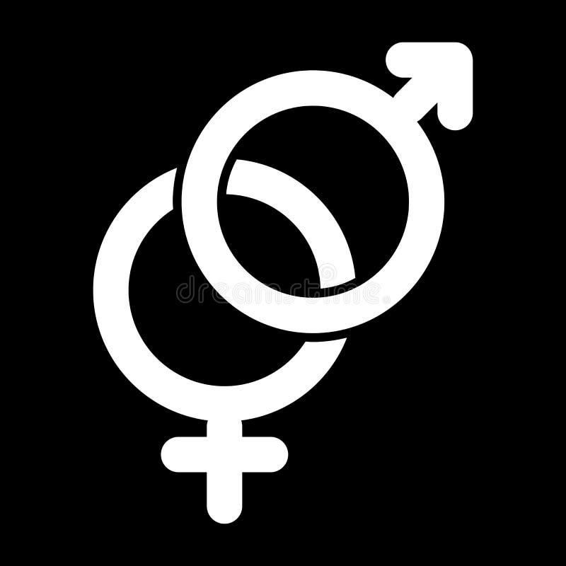 Icono Simple Del Vector De La Muestra Del Sexo Ejemplo Blanco Y Negro