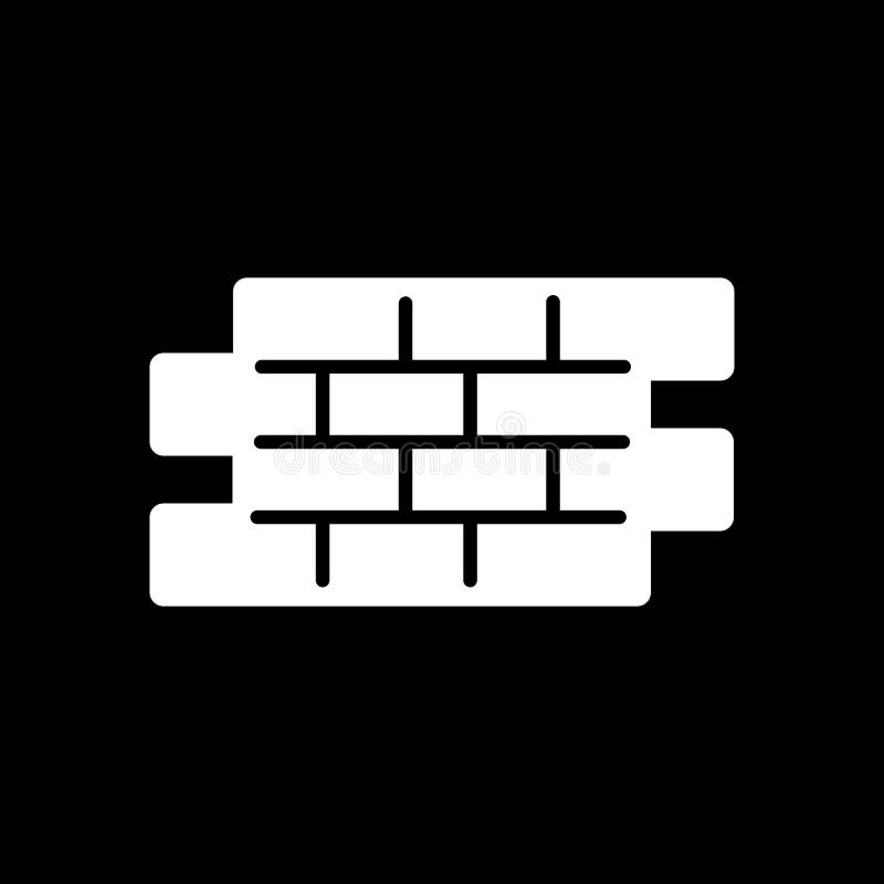 Icono Simple Del Vector De Los Ladrillos Ejemplo Blanco Y Negro Del