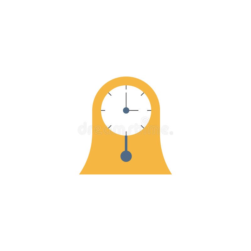 Icono Simple Del Vector Del Reloj En Estilo Plano Ilustración del ...