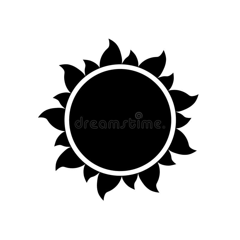 Icono Simple Del Vector Del Sol En El Fondo Blanco Ilustración del ...