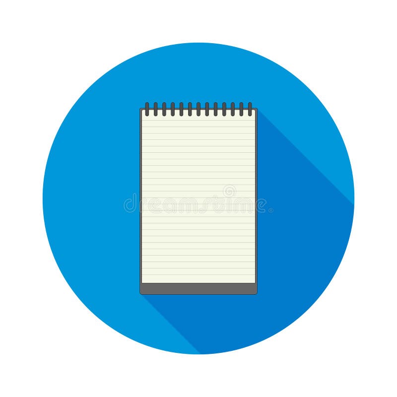 Icono Simple, Plano, Circular De La Libreta Ilustración del Vector ...