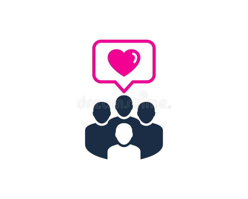 Icono Social Logo Design De La Red Del Amor Ilustración del Vector ...