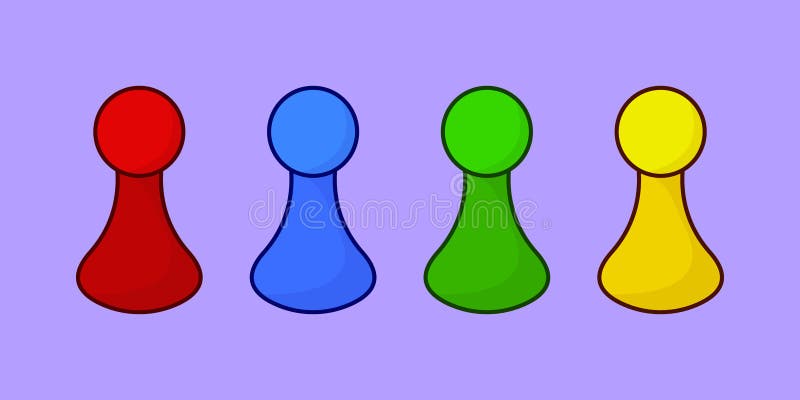 Icono Vectorial De Las Piezas De Ludo. Icono De Las Piezas Amarillas ...