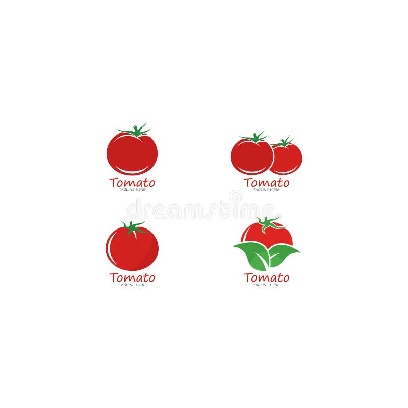 Icono Vectorial Del Logo Del Tomate Ilustración del Vector ...