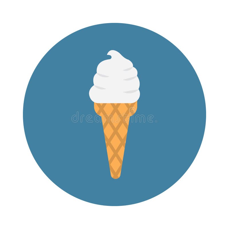 Icono Vectorial Plano De Crema De Helado Ilustración del Vector ...