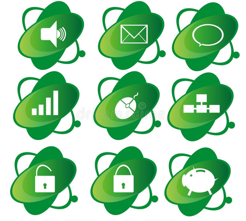 Icono verde ilustración del vector. Ilustración de vector - 31186320