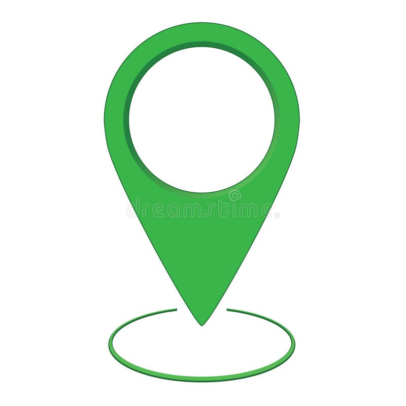 Icono de ubicación verde ilustración del vector. Ilustración de icono ...