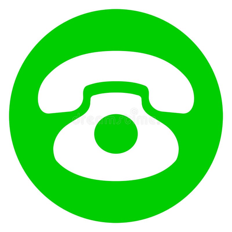 Icono Verde Del Círculo Del Teléfono Ilustración del Vector ...