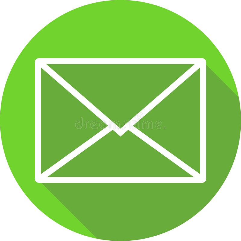 Icono verde del mensaje ilustración del vector. Ilustración de correo ...