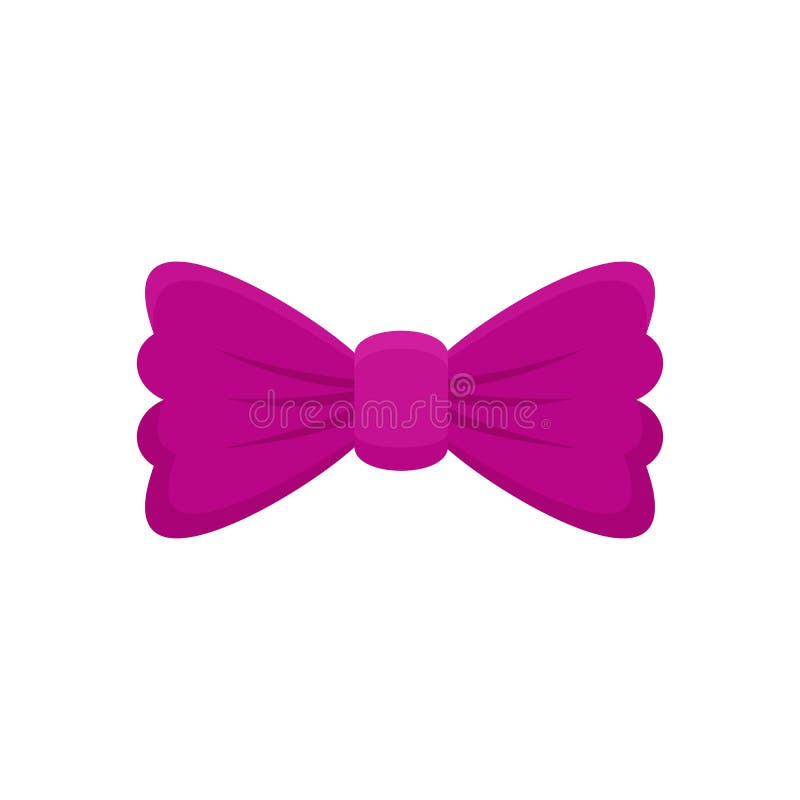 Icono Violeta De La Corbata De Lazo, Estilo Plano Ilustración del ...