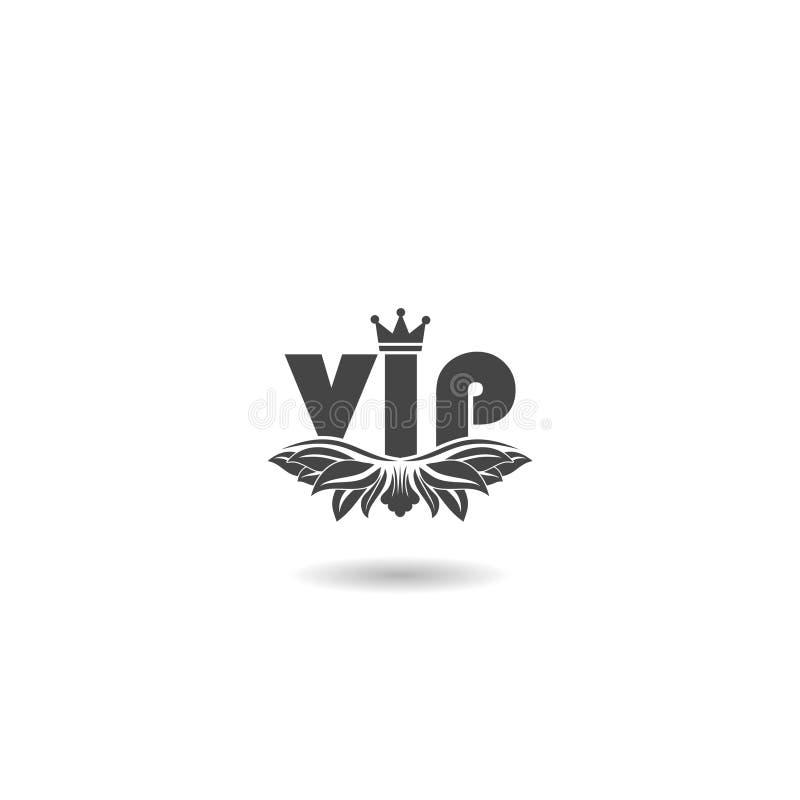 Icono vip logo con sombra ilustración del vector. Ilustración de ...