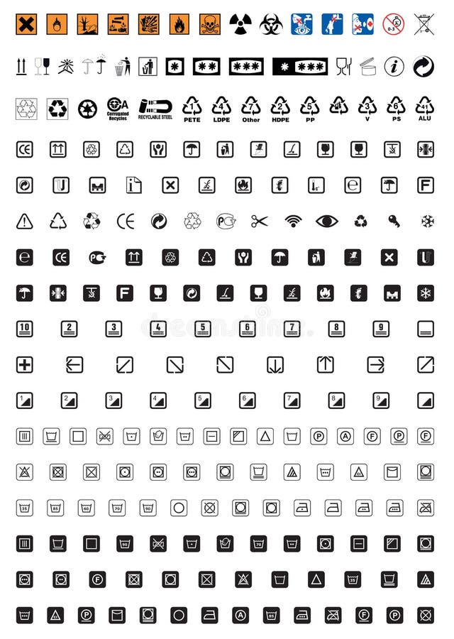 Símbolos útiles Para Los Servicios Informativos Stock de ilustración ...